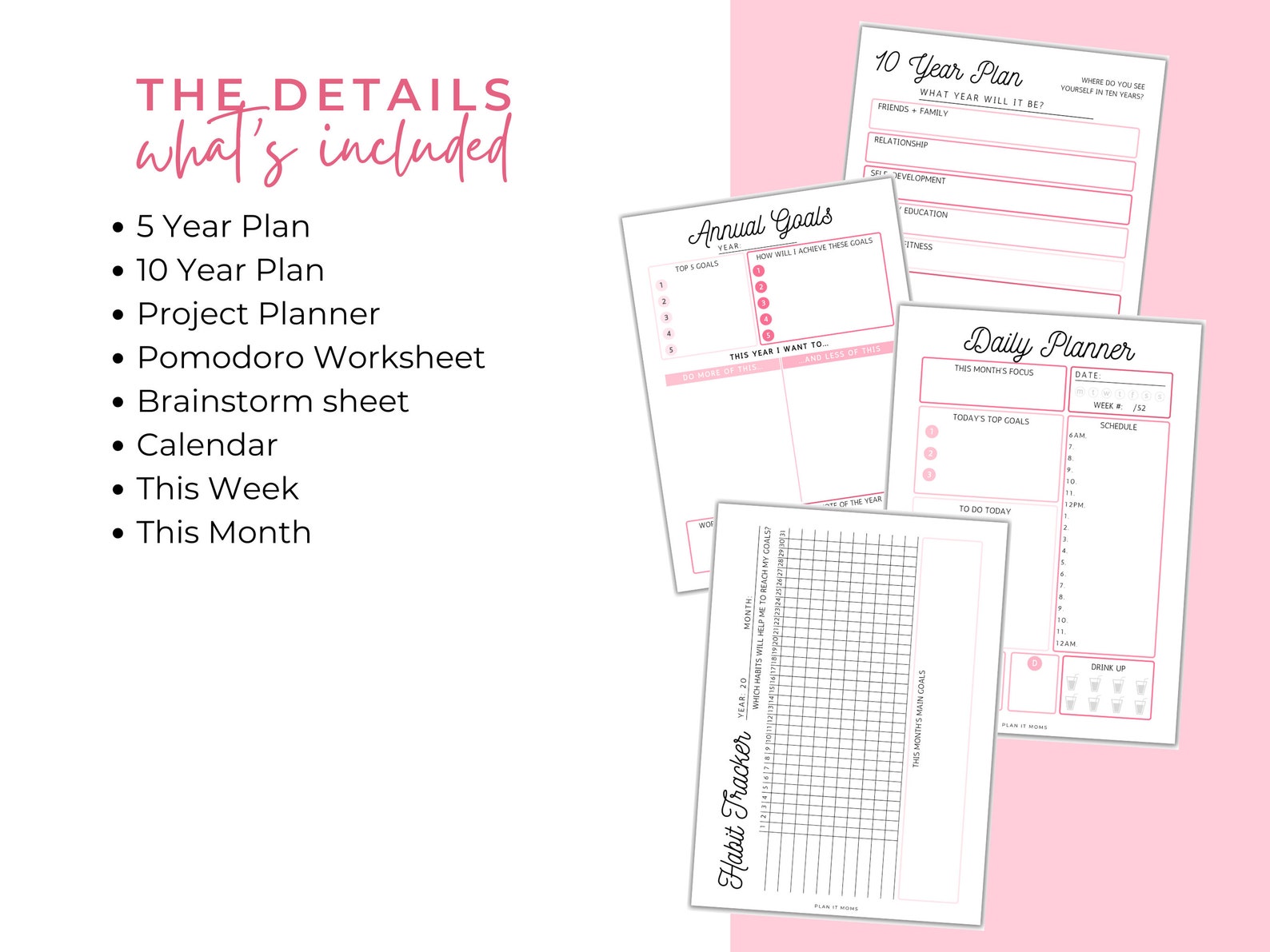 Goal Planner, Goal Tracker, Goal Setting, Goals, Vision Board, Vision ...