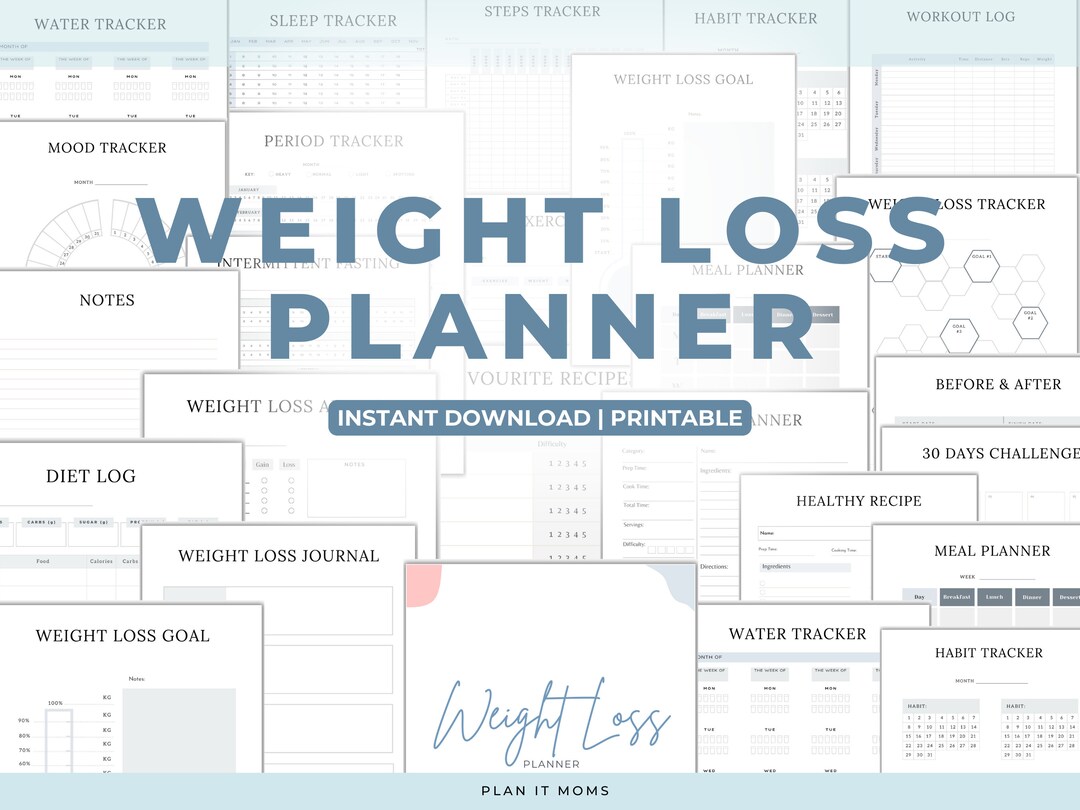 Weight Loss Planner, Weight Loss Planner Weight Watchers, Selfcare ...