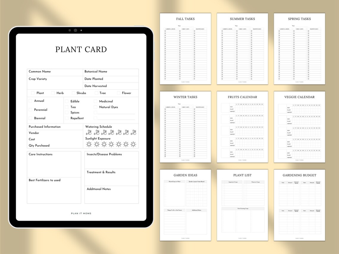 Garden Planner, Garden Plans, Digital Garden Planner, Garden Journal ...