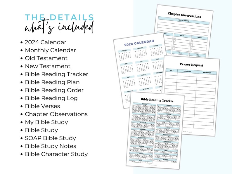 Bible and Devotional Planner, Bible Planner, Devotional Planner, Bible ...