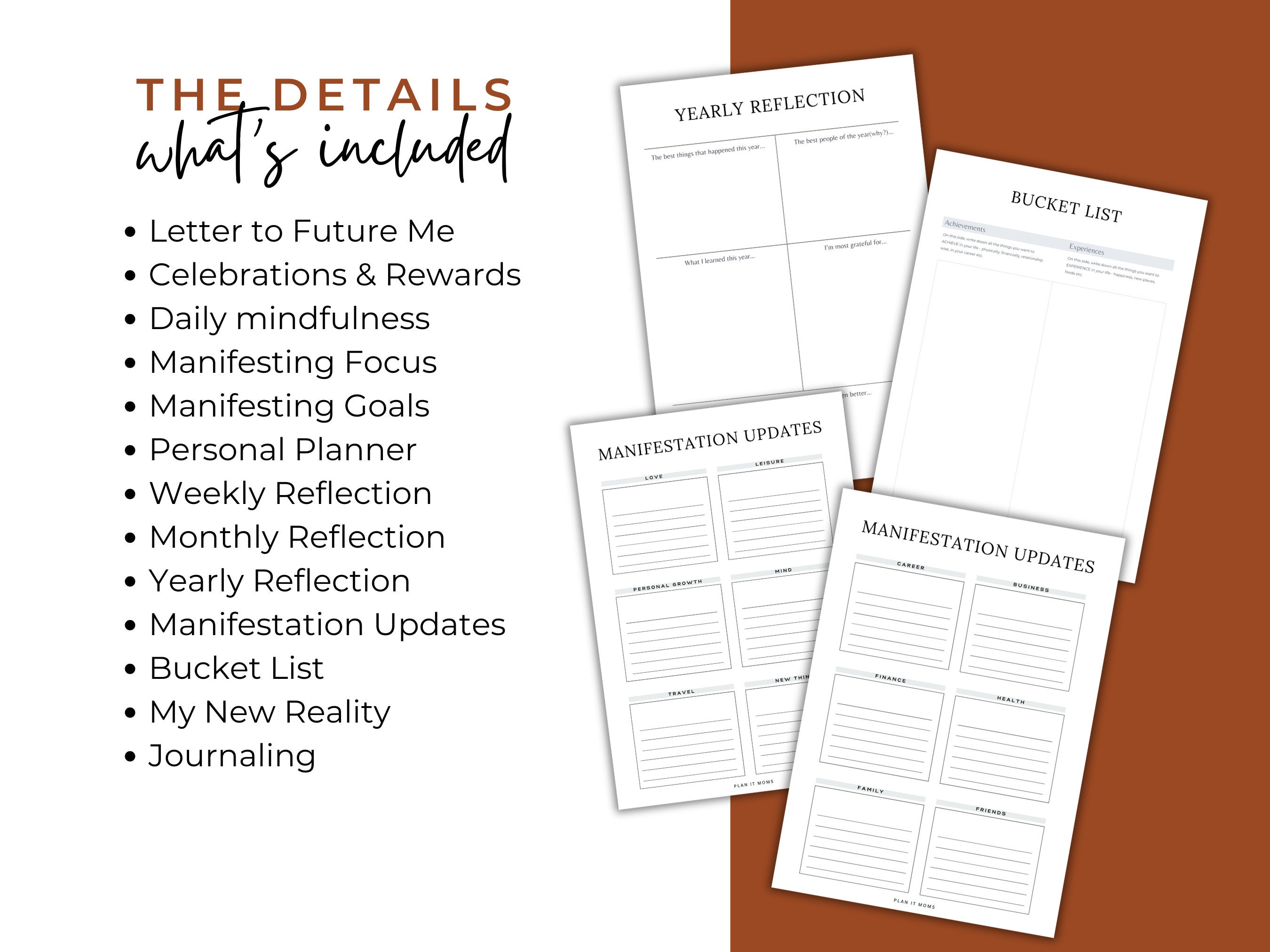 Digital Manifestation Journal, Manifestation Planner, Manifestation ...