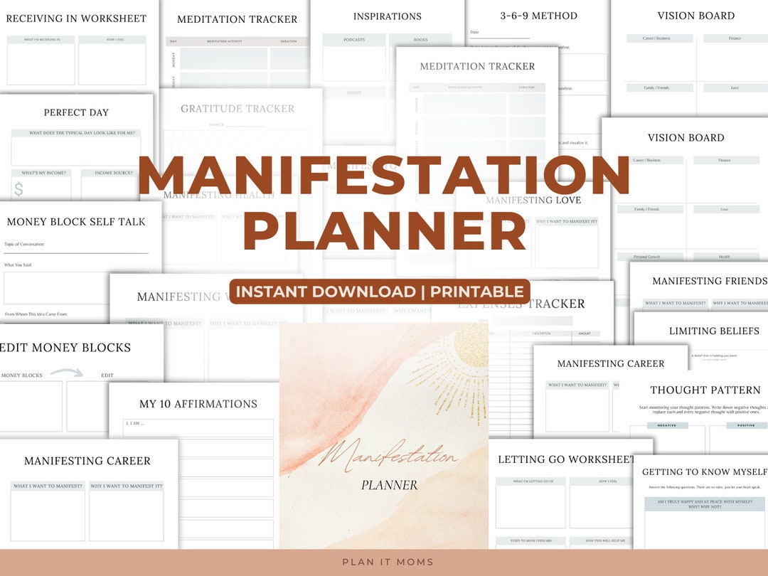 Digital Manifestation Journal, Manifestation Planner, Manifestation Journal, Manifestation ...