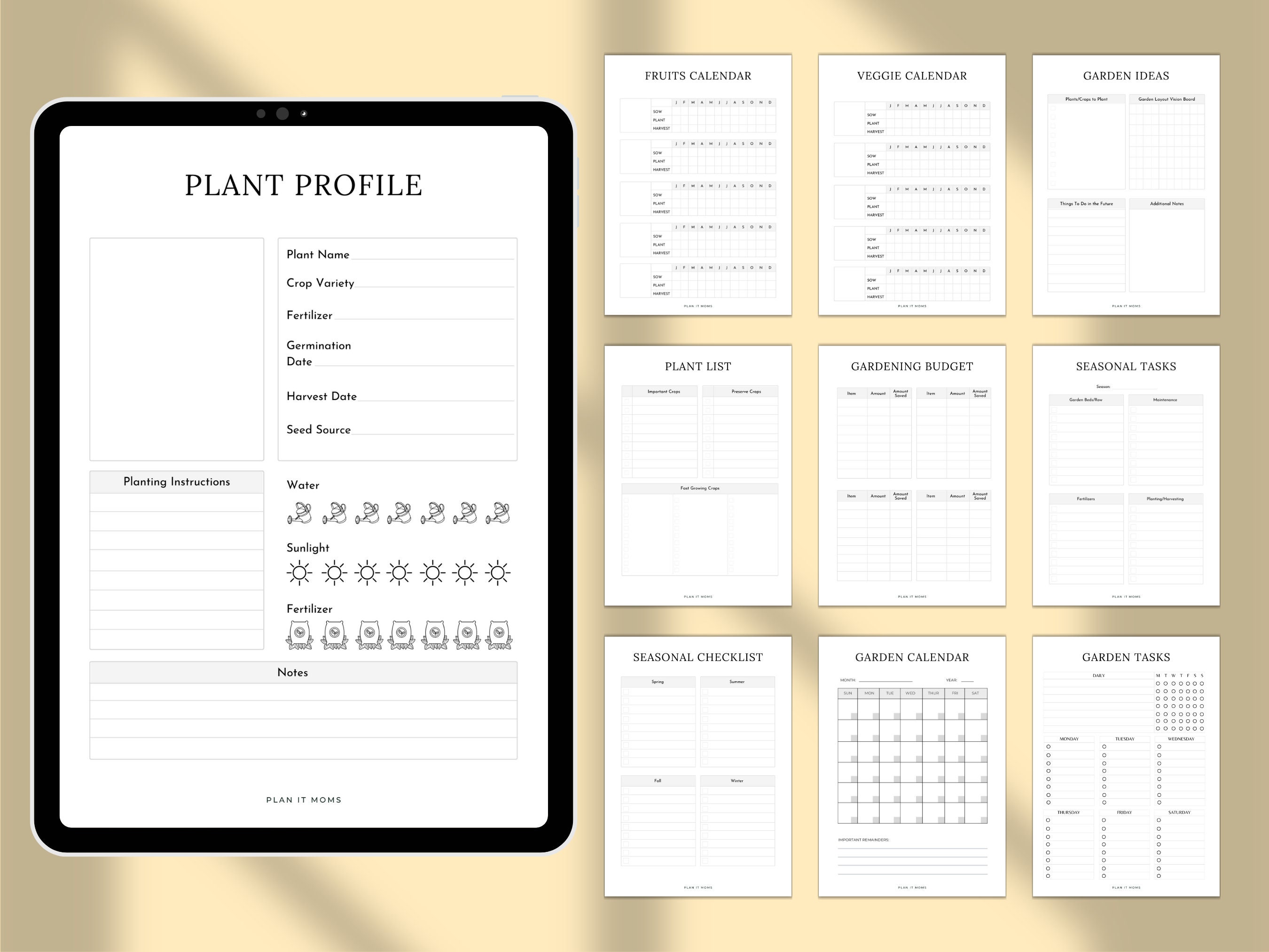Garden Planner, Garden Plans, Digital Garden Planner, Garden Journal ...