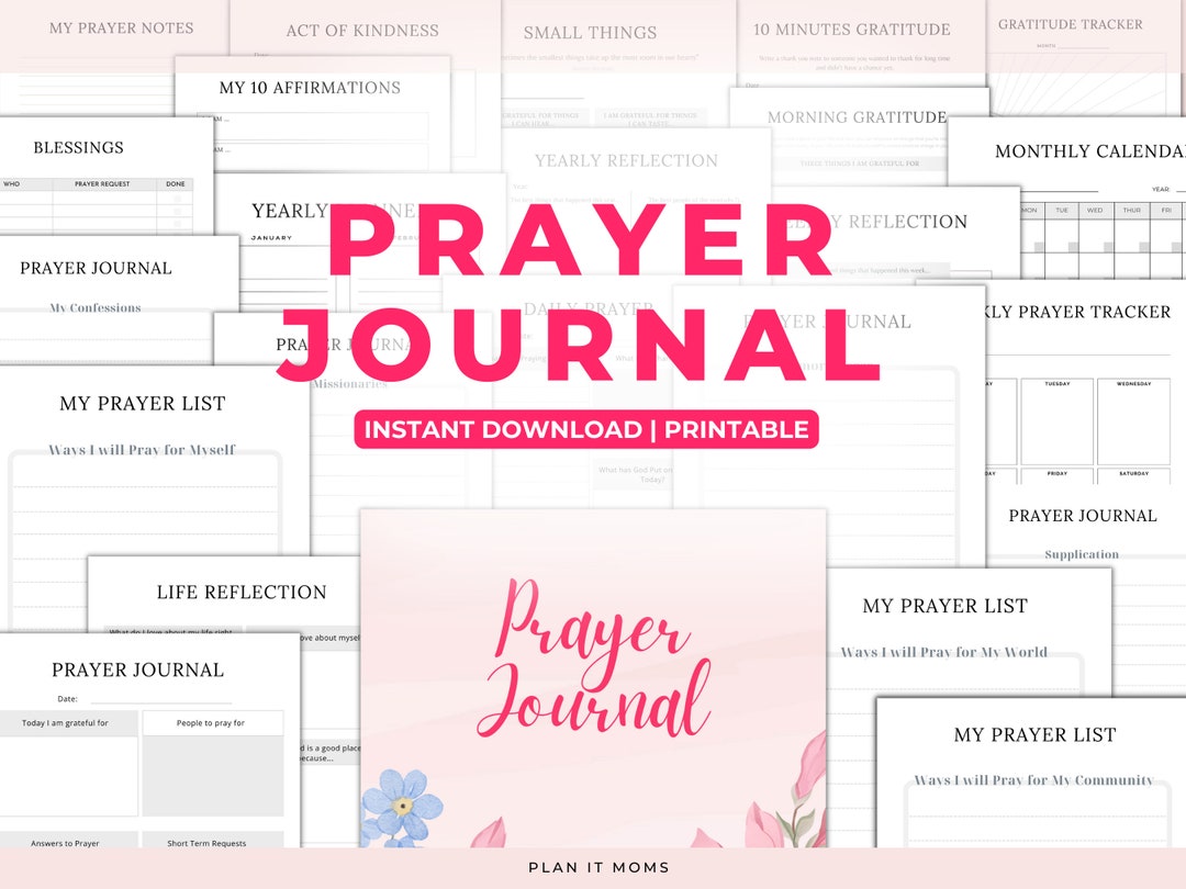Prayer Journal, Printable Prayer Journal, Digital Prayer Journal ...