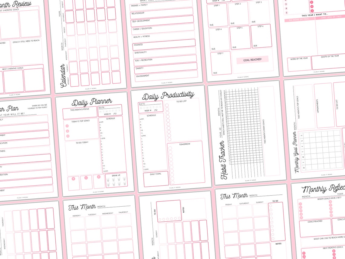 Goal Planner, Goal Tracker, Goal Setting, Goals, Vision Board, Vision ...