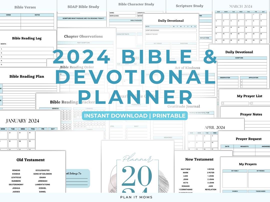 Bible and Devotional Planner, Bible Planner, Devotional Planner, Bible ...