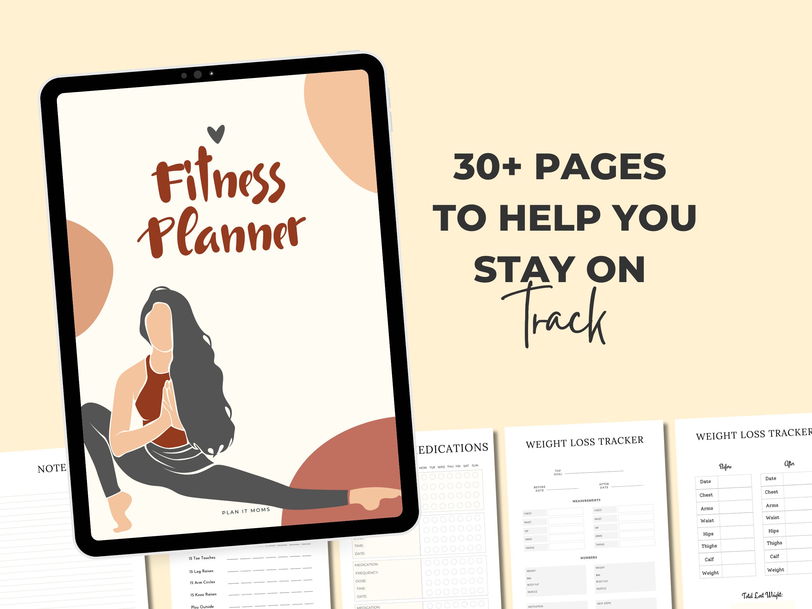 Fitness Planner, Fitness Journal, Fitness Tracker, Fitness, Digital ...