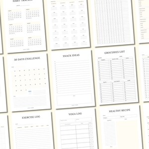 Fitness Planner, Fitness Journal, Fitness Tracker, Fitness, Digital ...