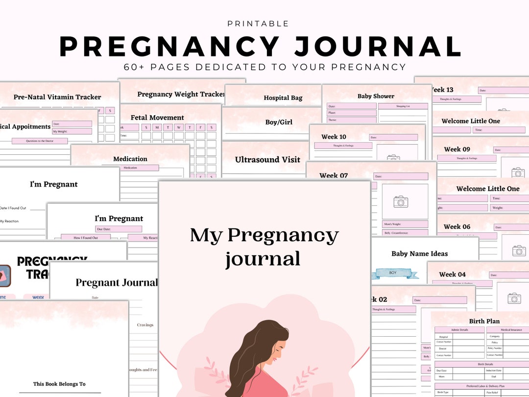 Pregnancy Journal, Pregnancy Planner, Birth Plan, Birth Plan Template ...