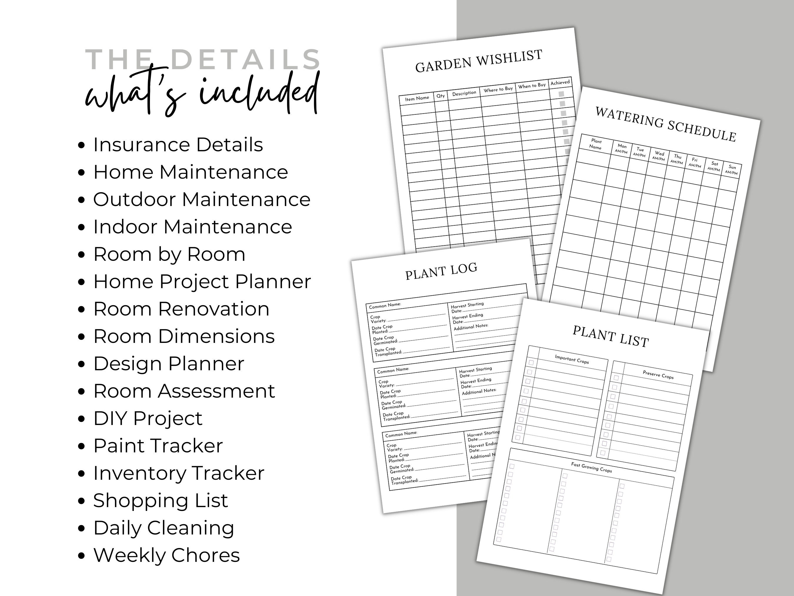 Printable Household Management Binder, Household Management Planner ...