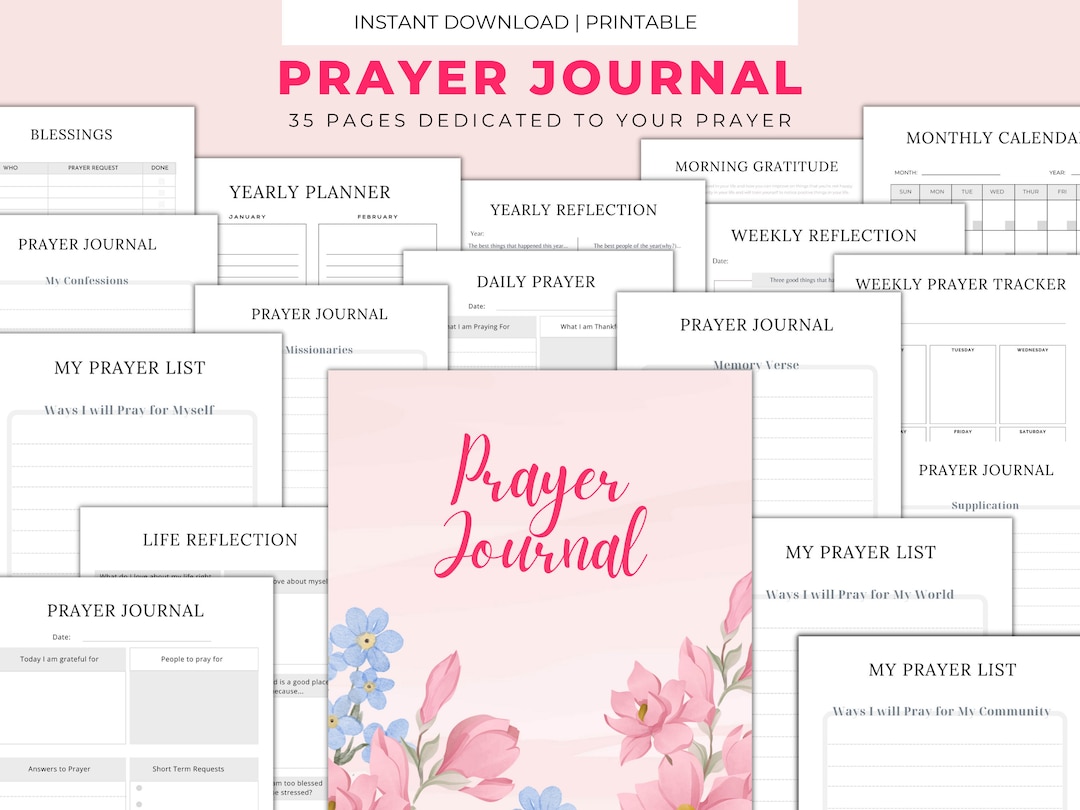 Printable Prayer Journal, Prayer Journal, Digital Prayer Journal ...