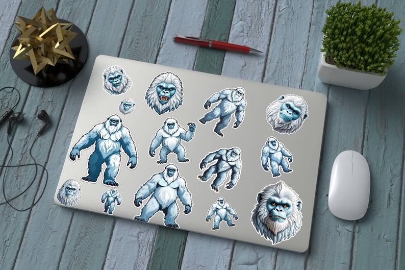 36 Realistic YETI Stickers Clipart Bundle, Yeti Png, Yeti Vinyl ...