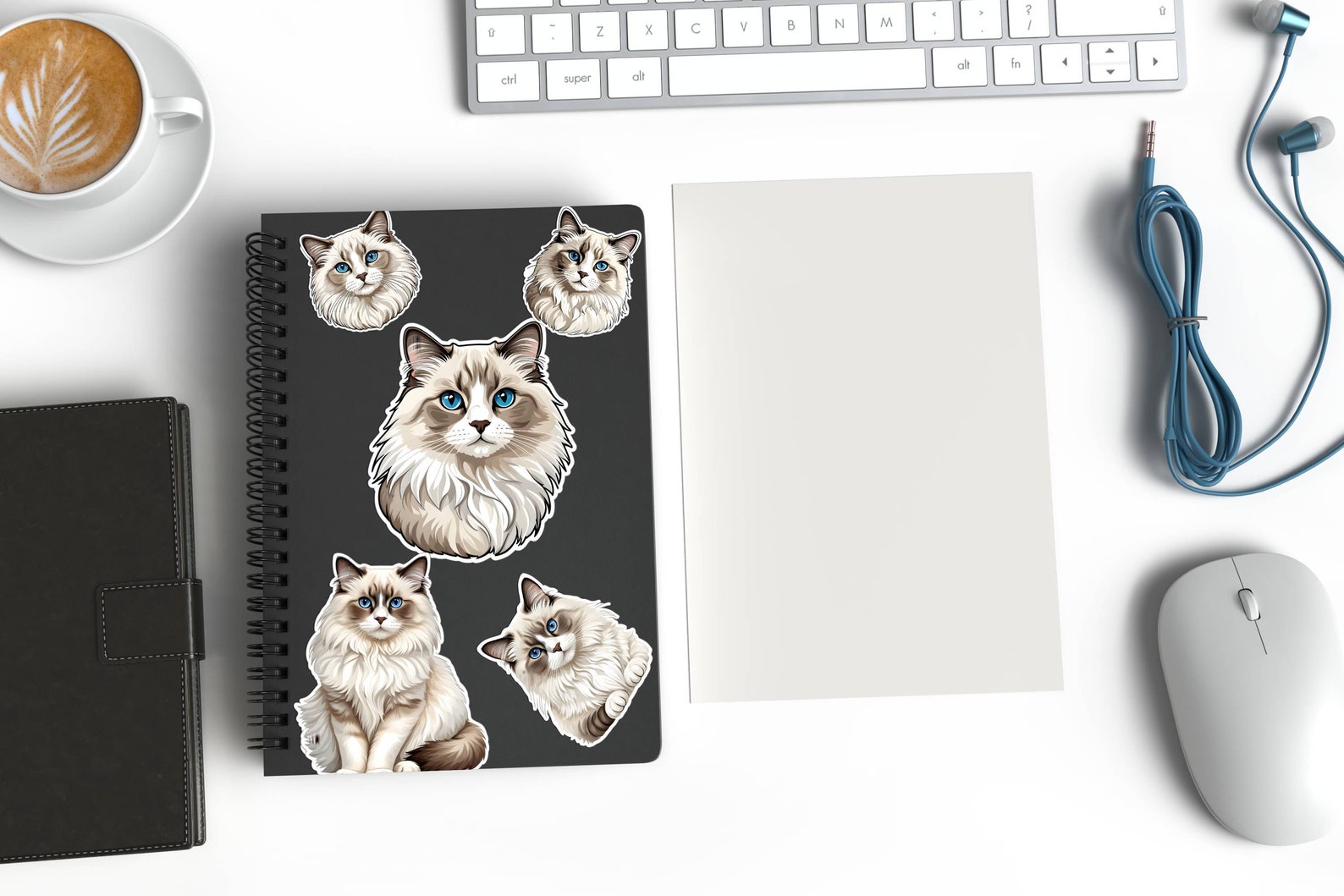 25 Cute RAGDOLL Cat Stickers, Anime Cat, Goodnotes Cat Stickers, Cat ...