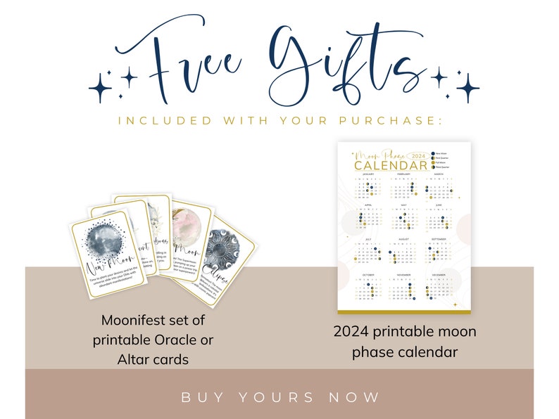 Lunar Manifestations Moon Phase Journal Pack | Moon Manifesting | Moon ...
