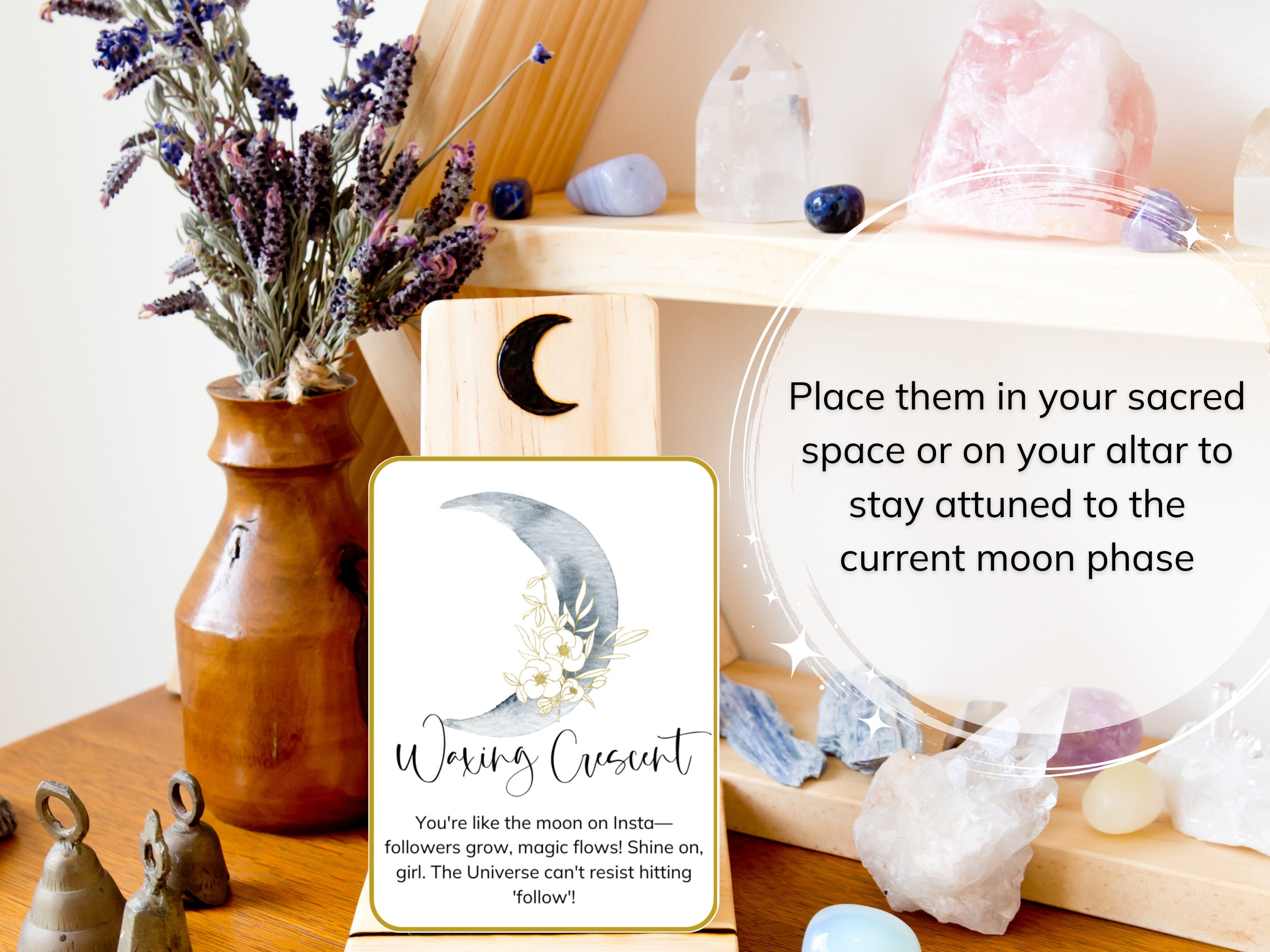 MOONIFEST: Printable Moon Phase Cards | Oracle Deck | Moon Manifesting ...