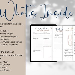 Lunar Manifestations Moon Phase Journal Pack | Moon Manifesting | Moon ...