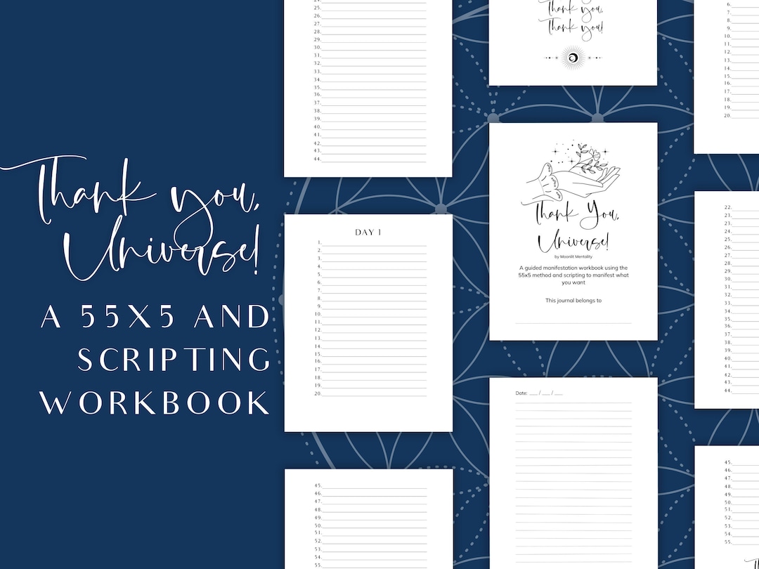 Thank You, Universe! | Manifesting Journal | PDF Printable | Law of ...