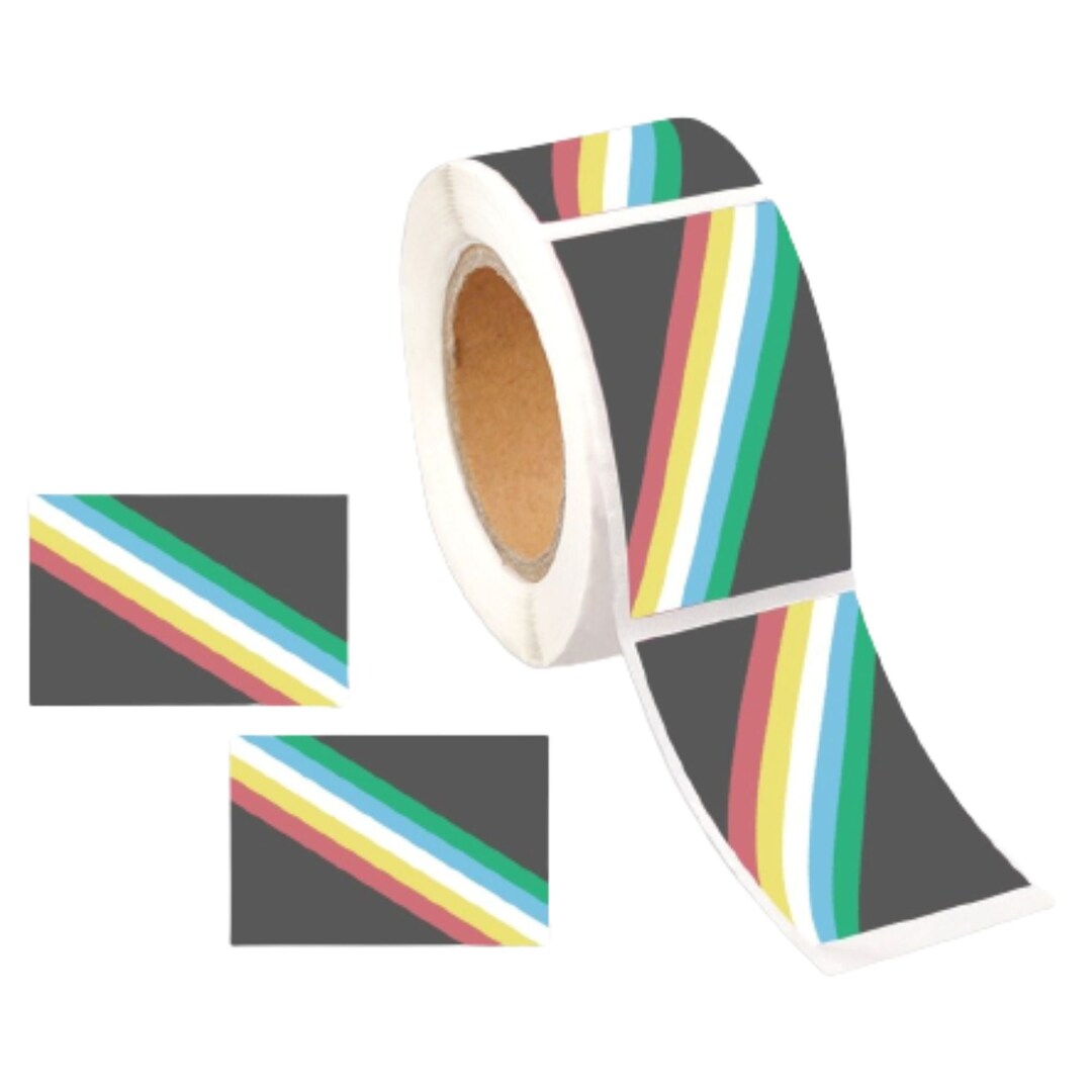 Rectangle Gay PRIDE Disability Flag Stickers 250 per Roll - Etsy