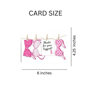 Pink Ribbon Thanks for Your Support Cards 12 Cards/pack - Etsy