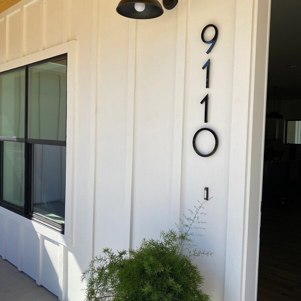 8 Inch Modern House Numbers - Etsy
