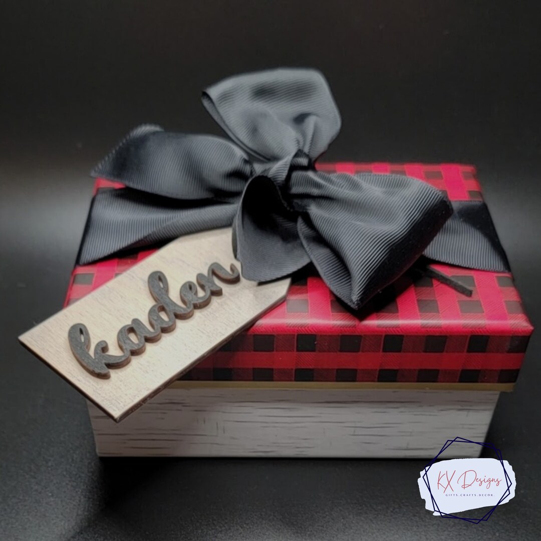 Custom 3D Gift Name Tags, Wooden Gift Tags, Personalized, Wood Stain ...
