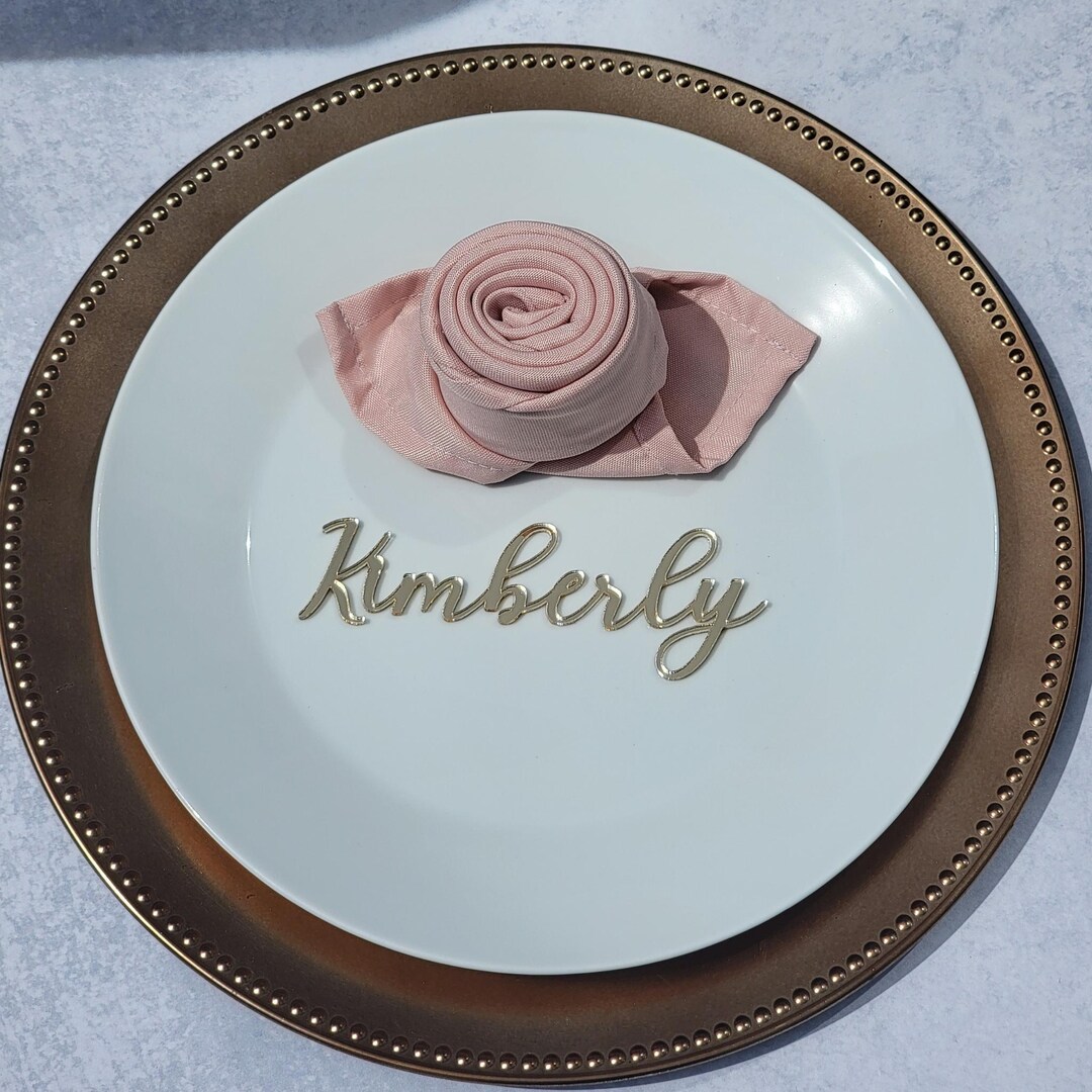 Laser Cut Acrylic Wedding Place Cards, Personalized Name Tags, Custom ...