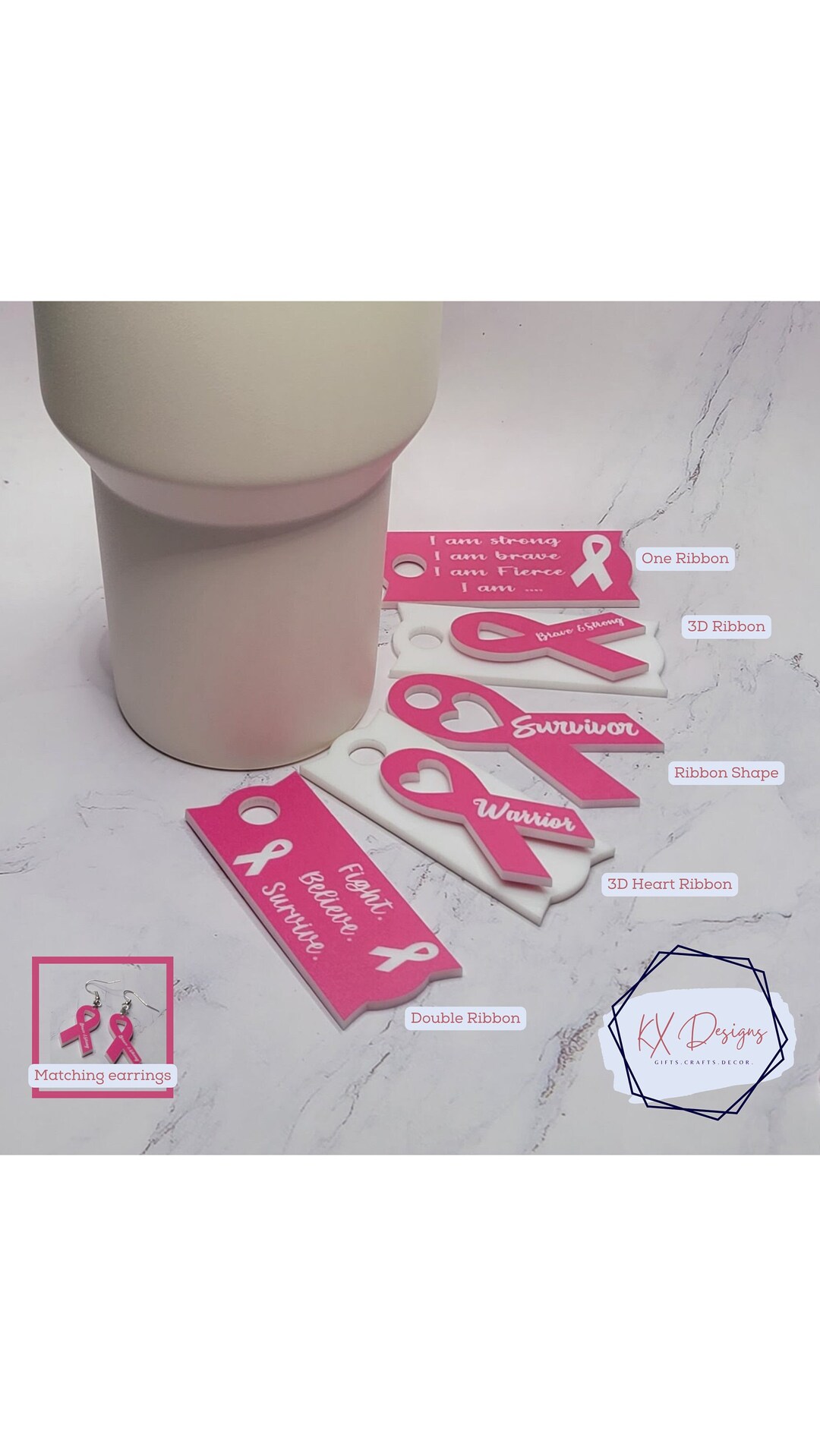 40 Oz. Personalized Breast Cancer Awareness Name Plate | Custom Name ...