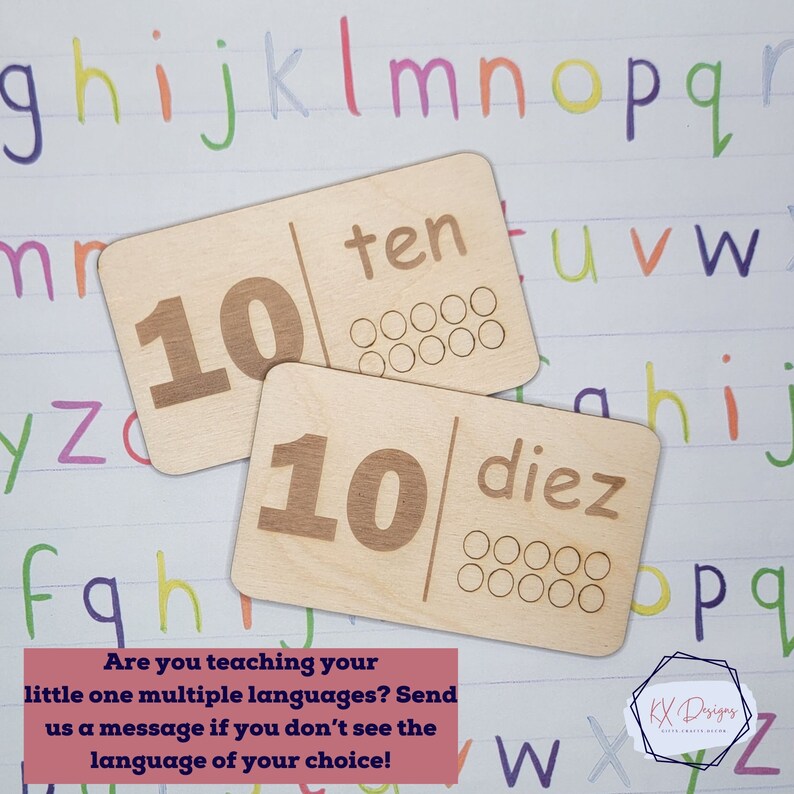Numbers and Counting Flashcards, Wood, Math Flashcards, 0-10 (ones), 10 ...