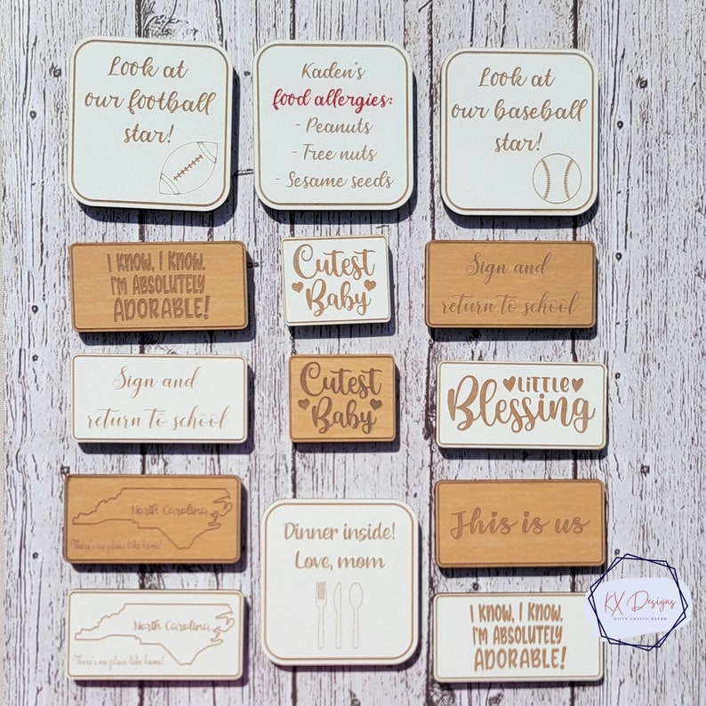 Wooden Magnets, Different Sizes, Refrigerator Magnets, Classroom ...