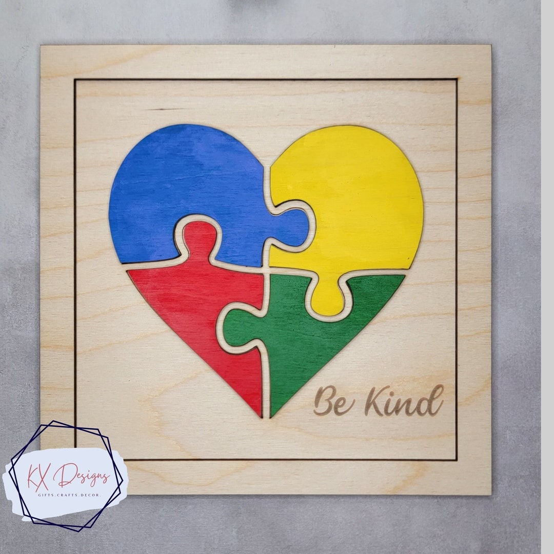 Autism Awareness DIY Kit, Paint Your Own, DIY Wooden Craft Kit for Kids ...