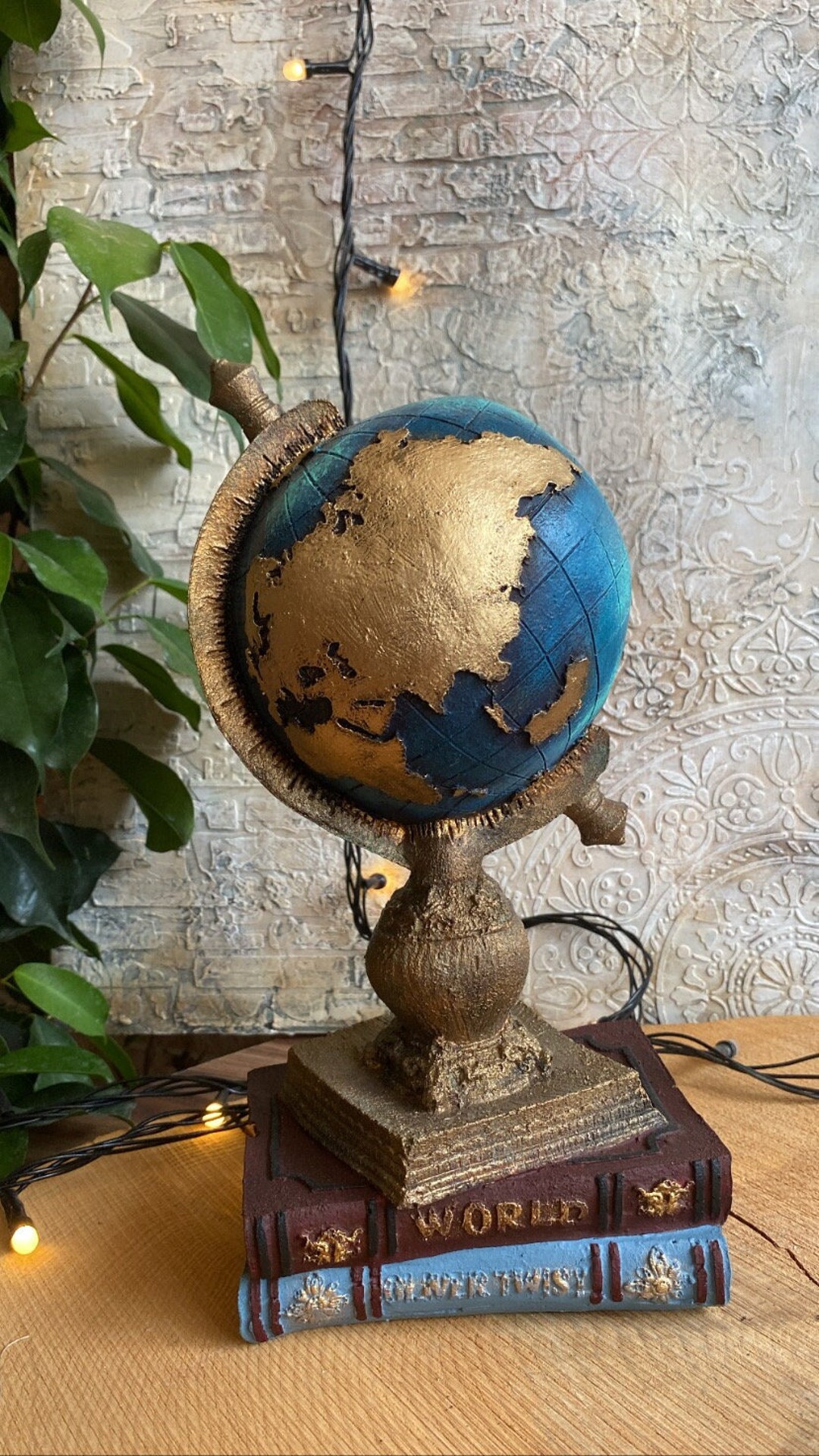 Earth Globe Statue,decorative Handmade Gift, World Statue - Etsy