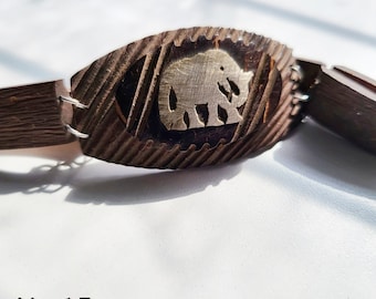 Coconut Shell Bracelet With Tiny Shells and Gold Accents - Etsy