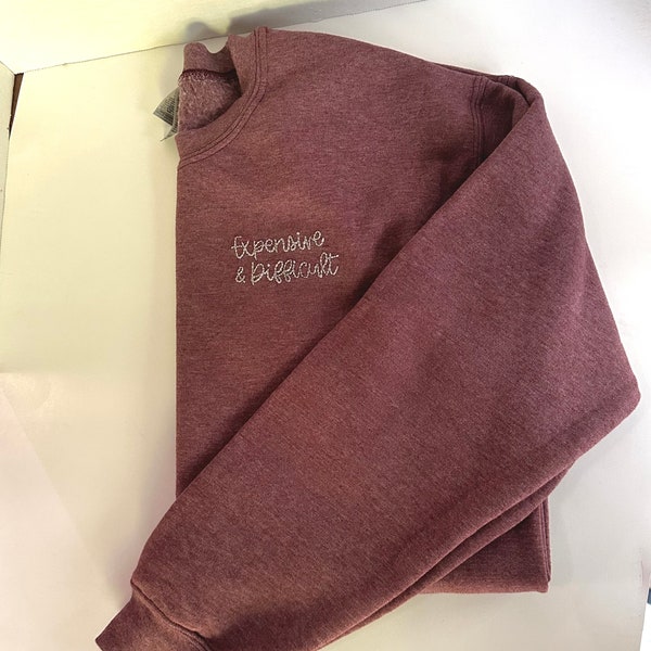 Hand Embroidered Sweatshirt - Etsy