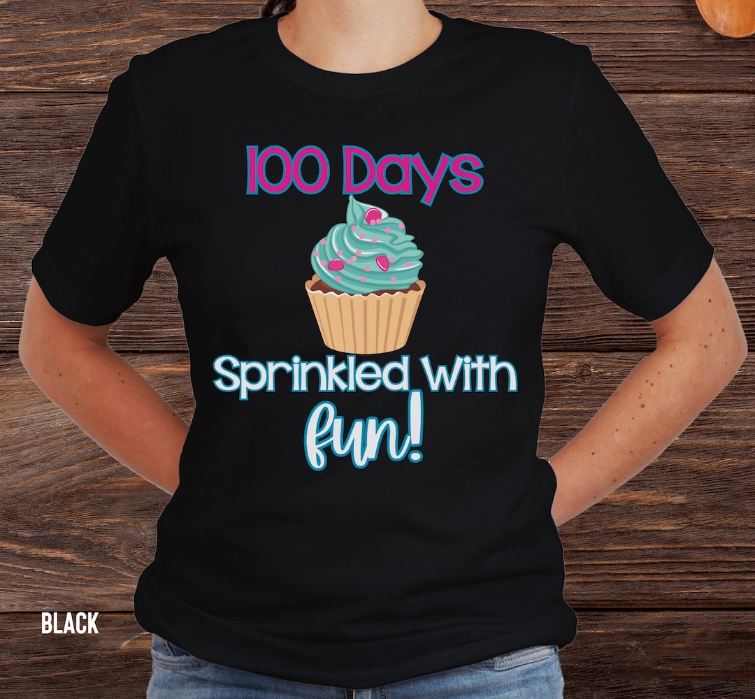 Teacher 100 Days of School Tee, 100th Day T-shirt, Happy 100th Day ...