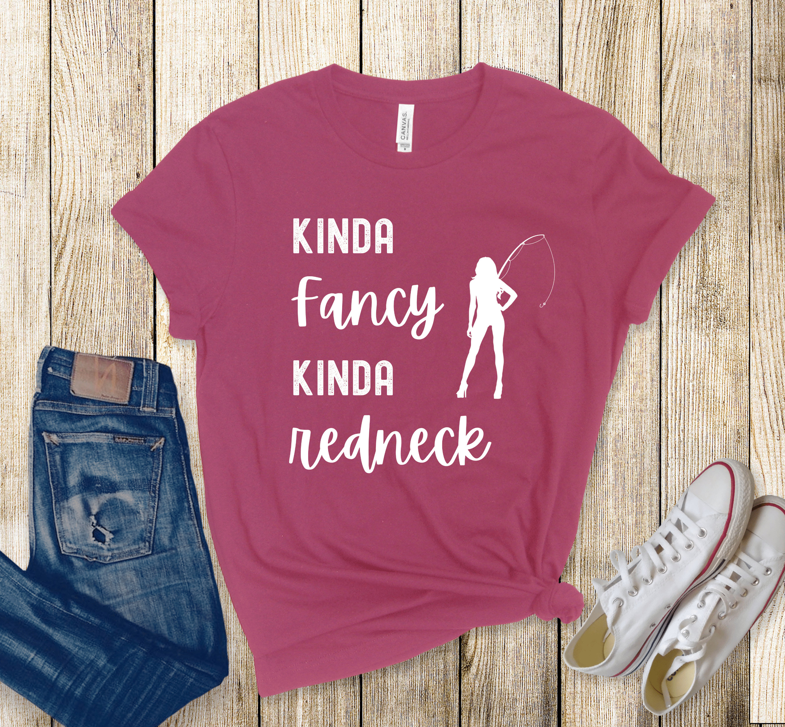 Redneck Shirt for Women, Funny Southern Tshirt, Country Girl T-shirt, Fishing Graphic Shirt ...