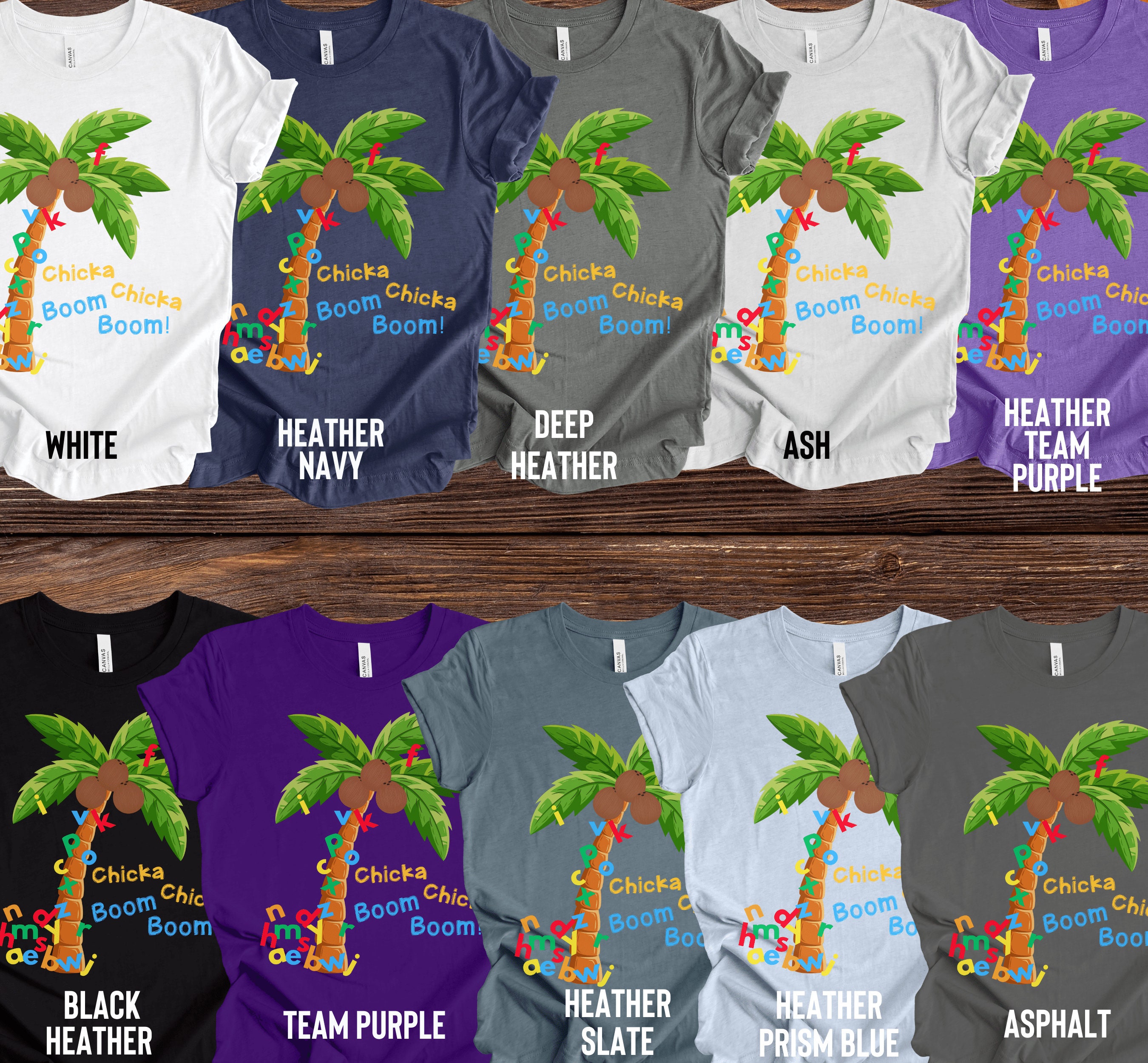 Alphabet Coconut Tree Shirt, Chicka Chicka Boom Boom Tshirt ...