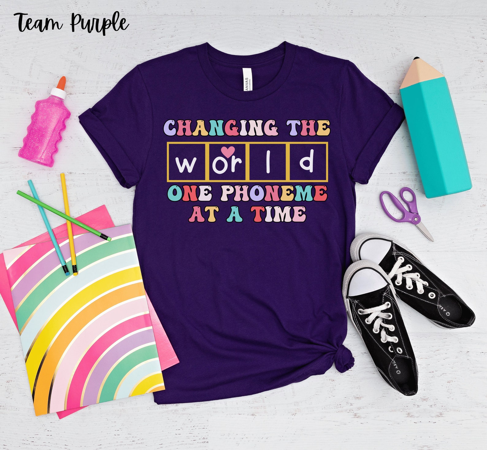 Changing the World One Phoneme at a Time Shirt Reading Teacher Shirt ...