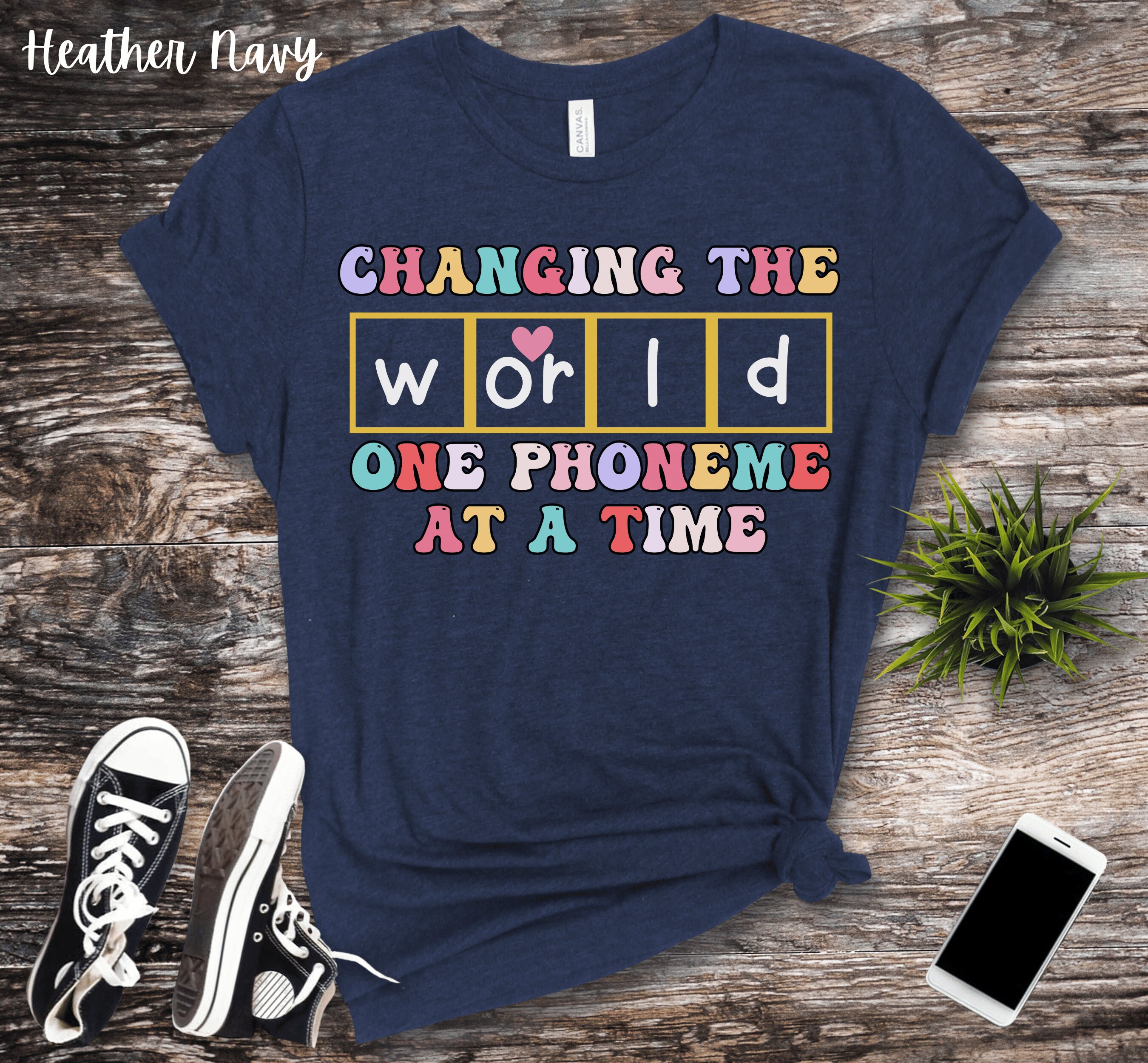 Changing the World One Phoneme at a Time Shirt Reading Teacher Shirt ...