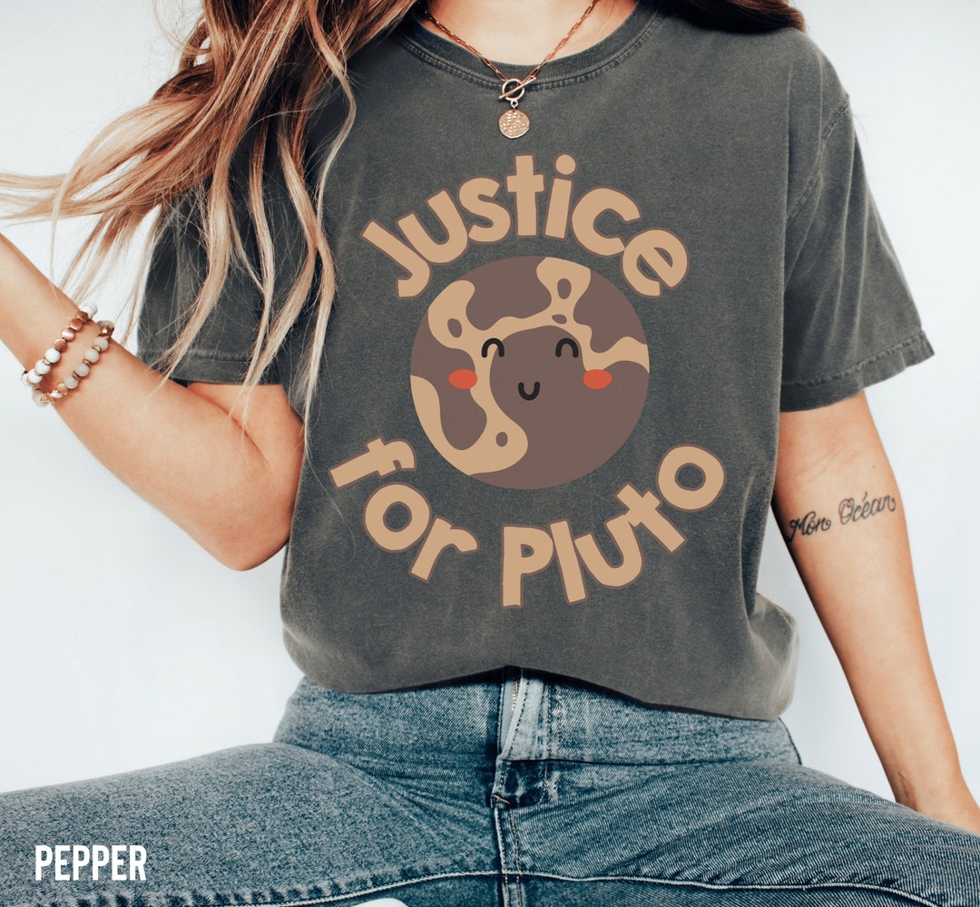 Planet Pluto Graphic Shirt, Justice for Pluto Tee, Outer Space T-shirt ...