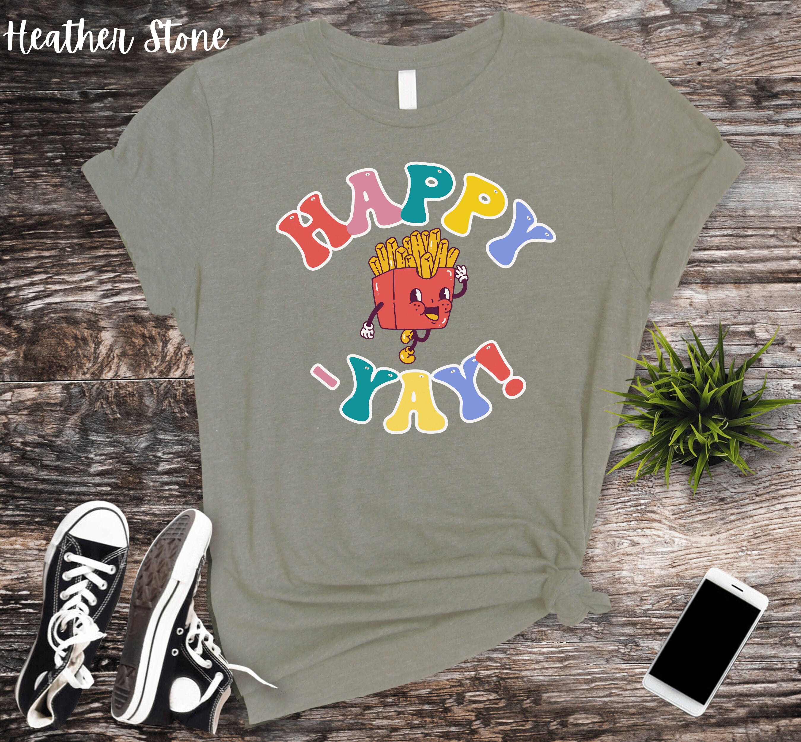 Happy Friyay Retro Shirt Happy Friday French Fry Shirt Groovy - Etsy