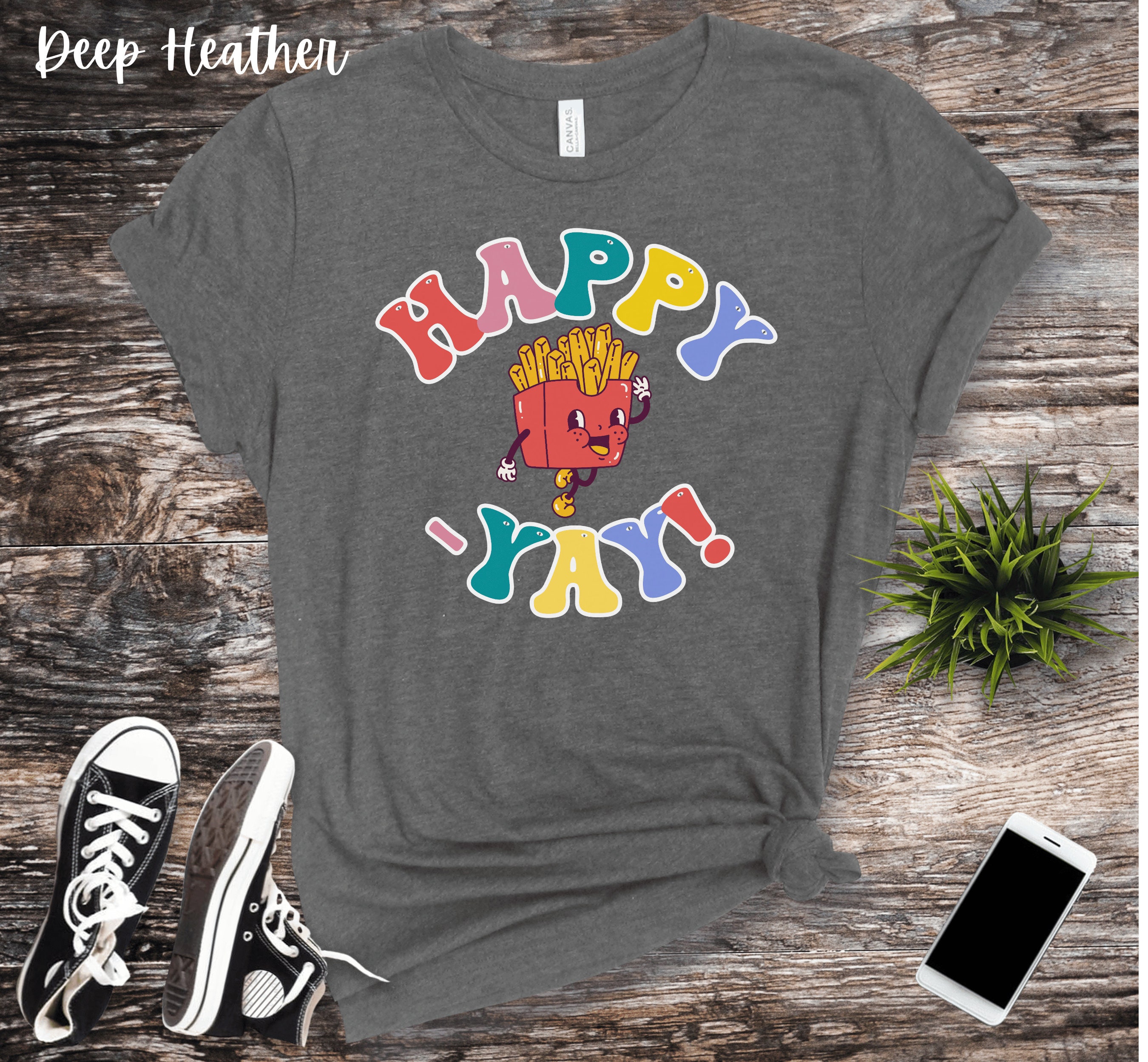 Happy Friyay Retro Shirt Happy Friday French Fry Shirt Groovy - Etsy