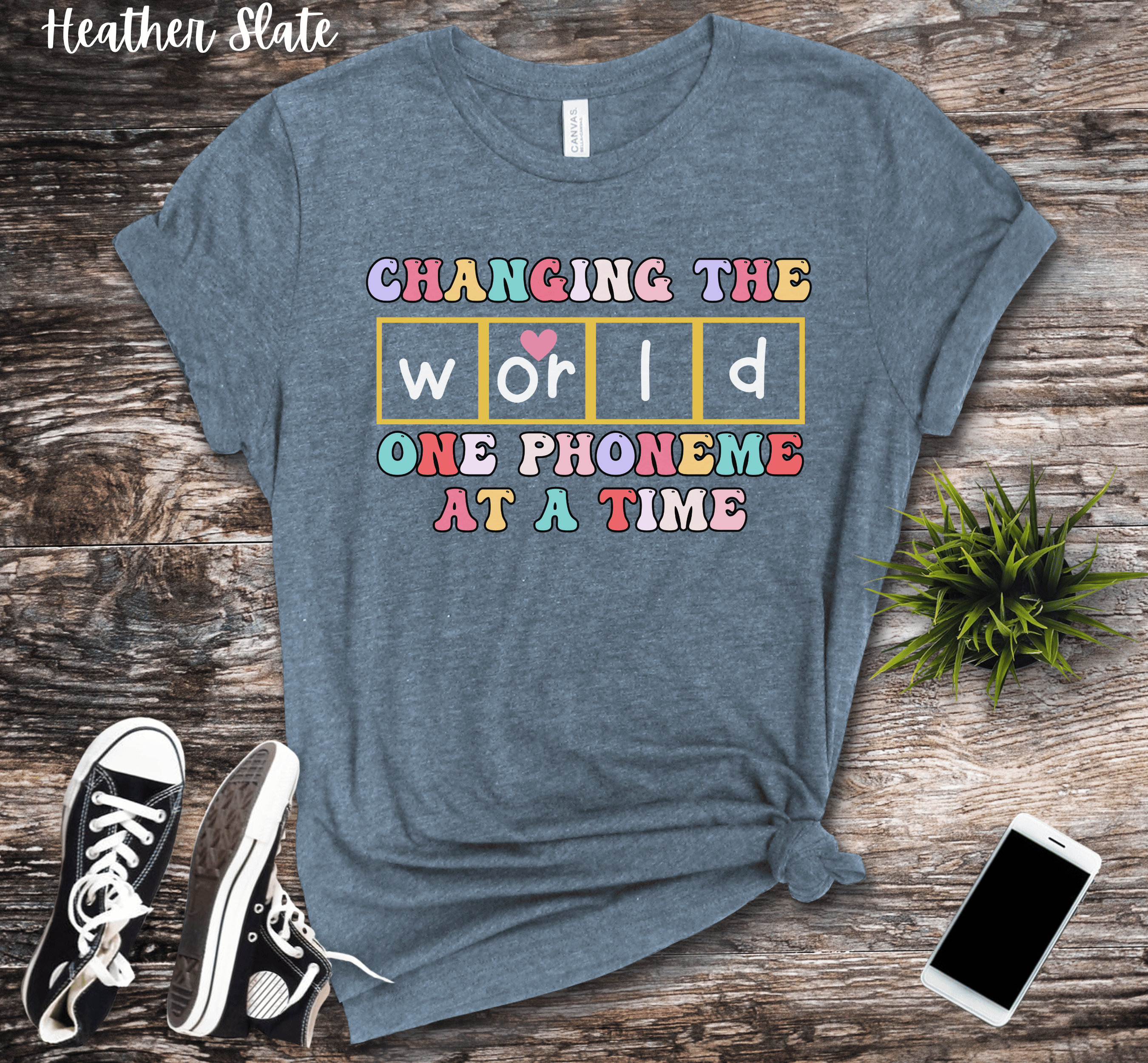 Changing the World One Phoneme at a Time Shirt Reading Teacher Shirt ...