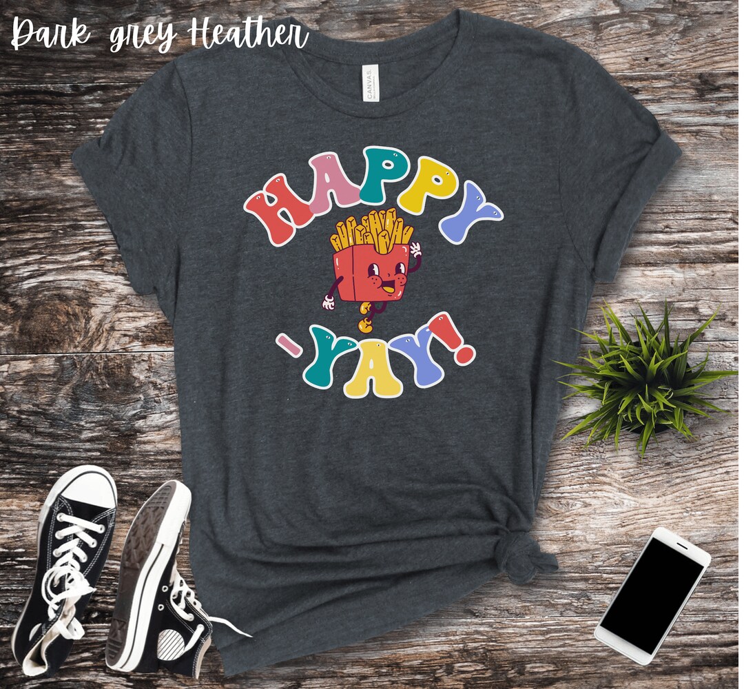 Happy Friyay Retro Shirt Happy Friday French Fry Shirt Groovy - Etsy