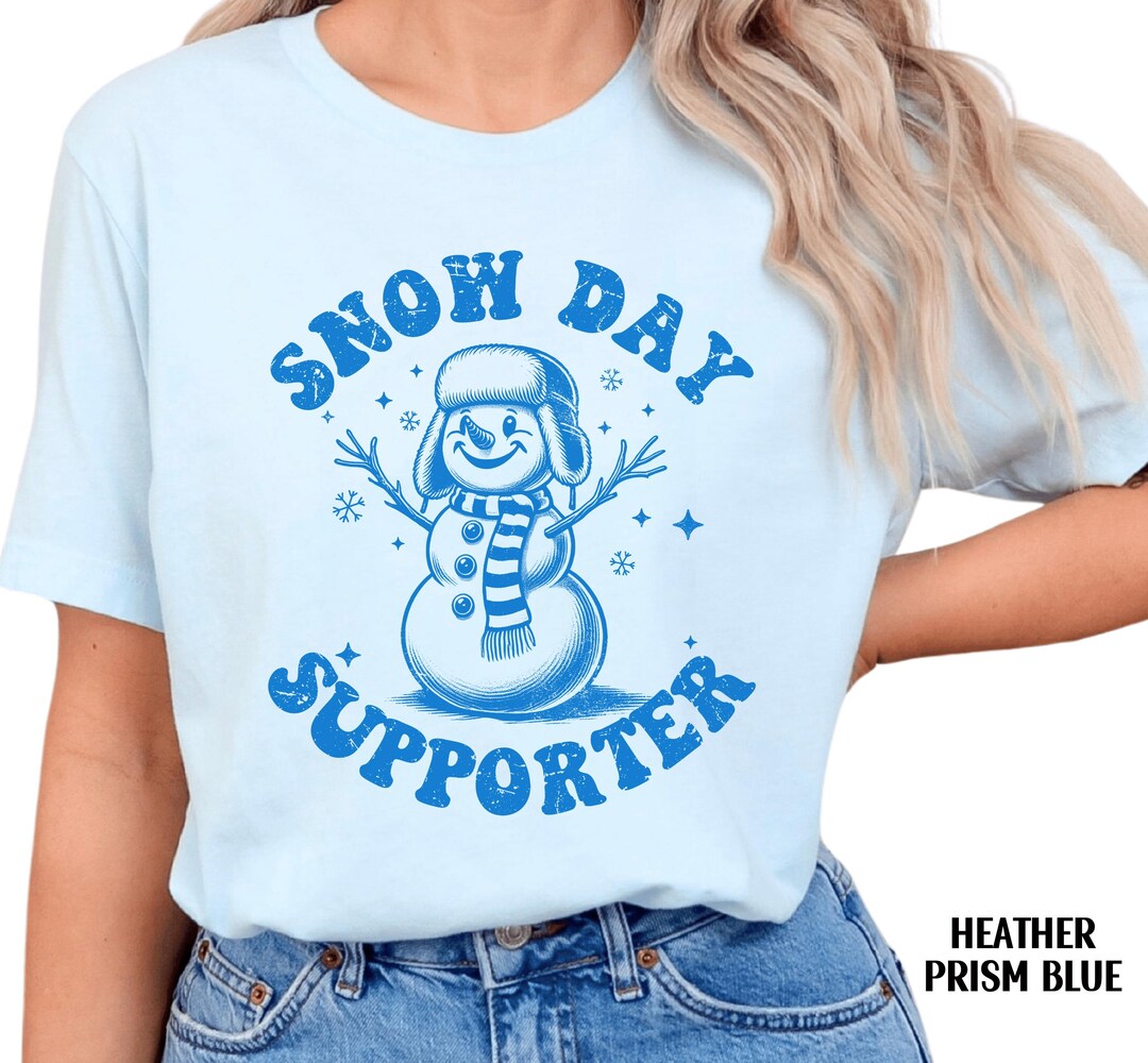 Retro Snow Day Supporter Shirt, Teacher Snow Day Top, Retro Snow Lover ...
