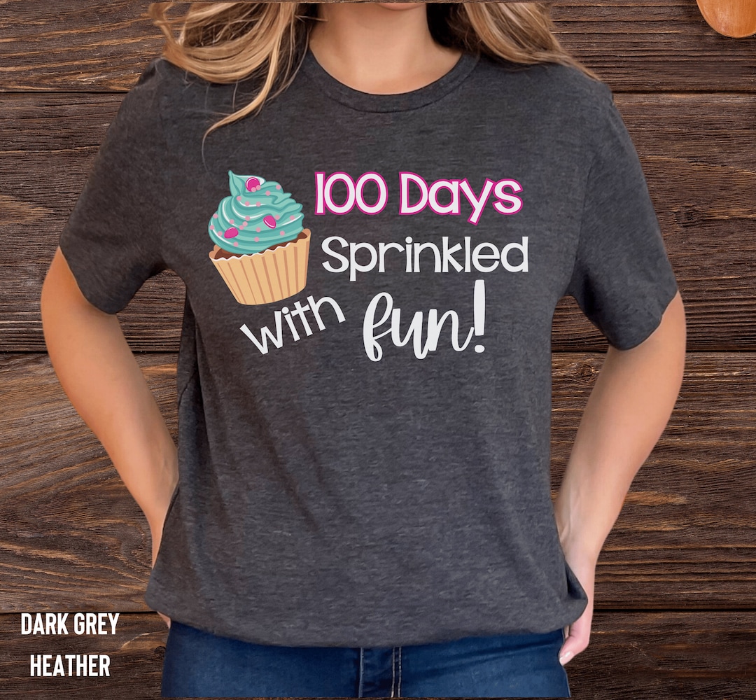 Teacher 100 Days of School Tee, 100th Day T-shirt, Happy 100th Day ...