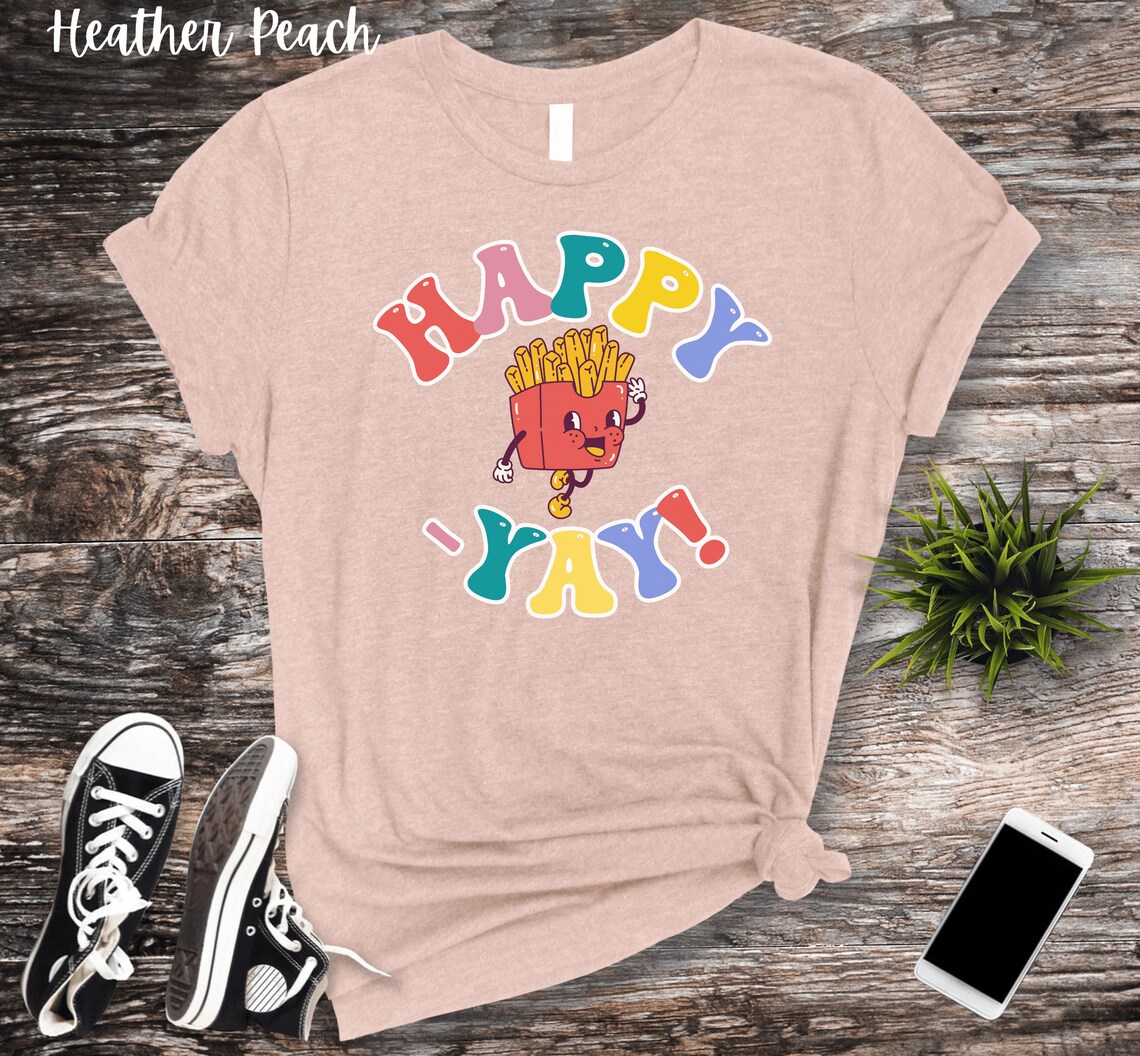 Happy Friyay Retro Shirt Happy Friday French Fry Shirt Groovy - Etsy