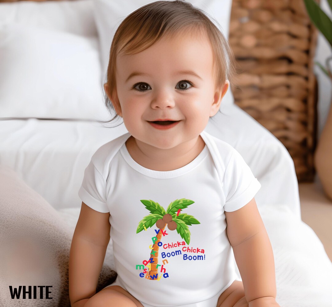 Alphabet Coconut Tree Baby Bodysuit, Chicka Chicka Boom Boom Infant ...