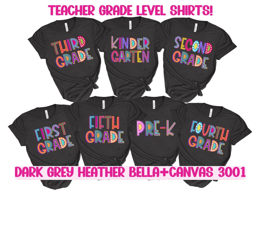 Teacher Grade Level Shirts, Teacher Gifts, Back to School Tee, First ...