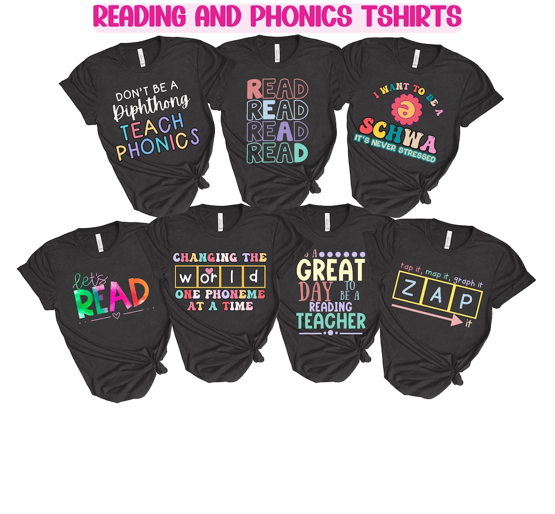 Reading Teacher Shirt, Phonics Tshirt, Interventionist Tee, Literacy T ...