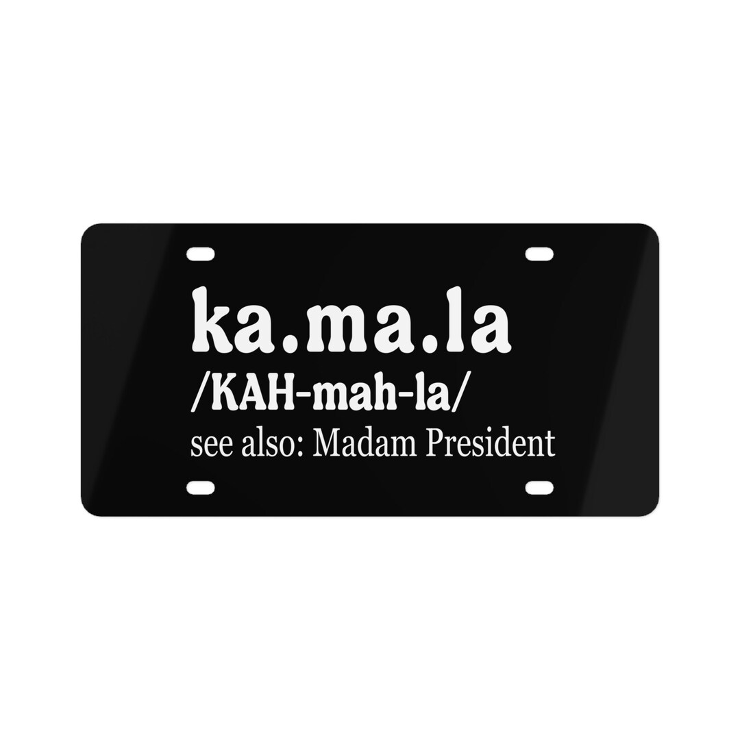 Kamala Harris Madam President License Plate, President 2024, Democrat ...